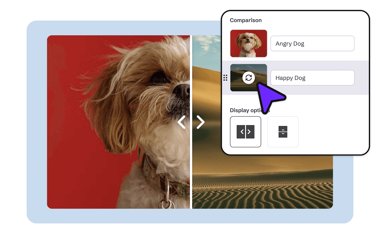 Make image comparison sliders | Genially